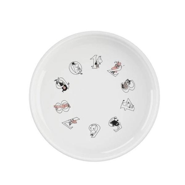 キャラクターと数字がデザインされたプレートに、ピンクのワンポイントが魅力を引き立てています。 生産国:中国 素材・材質:ポリプロピレン 商品サイズ:約150×40×150mm 仕様:(C)Moomin Characters TM対象年齢:生...