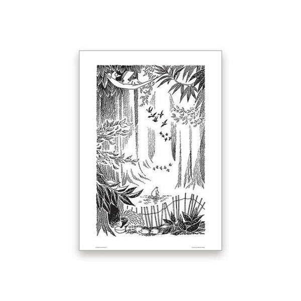 モノクロポスターです。 生産国:フィンランド 素材・材質:紙 商品サイズ:約500×700mm 仕様:(C)Moomin Characters TM　※サプライヤー直送品　　