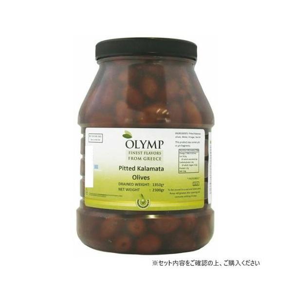 ギリシャ産カラマタ種オリーブです。柔らかく奥深い味わいとなっており、おつまみに最適です。 生産国:ギリシャ 内容量:1350g(内容総量2300g) セット内容:4個 賞味期間:720日　※サプライヤー直送品　　