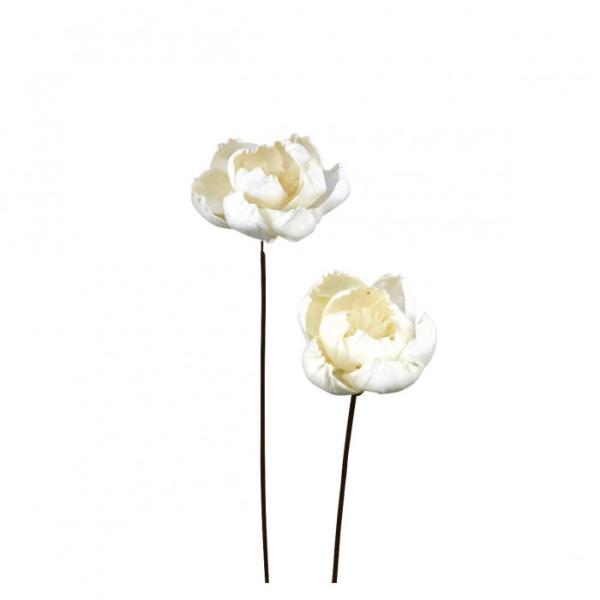 100%天然のソラの木を使用した淡い色合いのクラフトフラワーです。 生産国:日本 素材・材質:ソラフラワー・ワイヤー 商品サイズ:(約)奥行60×幅60×高さ450mm 重量:1本当:6.6g セット内容:1束/2本　※サプライヤー直送品　　