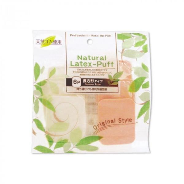 天然ゴムを使用した使いやすい化粧用パフです。柔らかい肌あたりで、お肌に負担をかけにくく、敏感肌の方にもおすすめです。 生産国:マレーシア 素材・材質:NR(天然ゴム) 商品サイズ:約T7×W40×H50mm 仕様:6個入　※サプライヤー直送品　　
