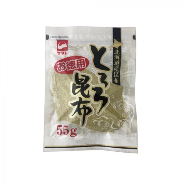 たっぷり入ったお徳用とろろ昆布です。裏面にはとろろ昆布を使った美味しい提案が載っています。 生産国:日本 内容量:55g×80袋 賞味期間:300日　※サプライヤー直送品　　