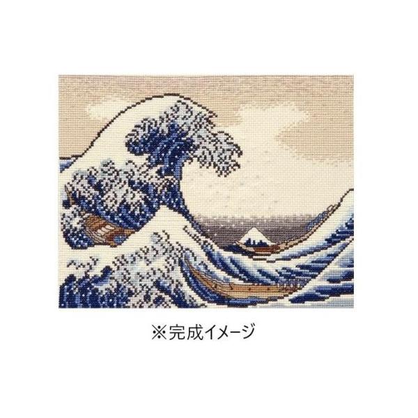 北斎画 錦絵「富嶽三十六景」四十六図より技法は、すべてクロスステッチを使用しています。技術レベルは、上級者向です。 生産国:日本 素材・材質:オリムパス25番ししゅう糸:綿100%オリムパスNo.3000布:綿100%クロス針:はがね 重量...