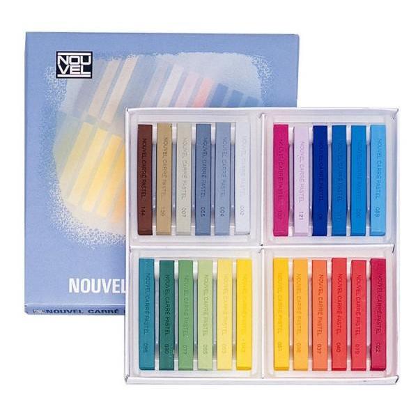 従来のコンテほど固い感じではなく、パステルのなめらかさやソフトでシックなタッチ・軽やかさを持っています。粒子の細かさ・のびの良さが特徴で、重色・混色がよくきくので技法の広さが得られます。角を使っての線描き、面を使っての面描き等に便利な角型で...