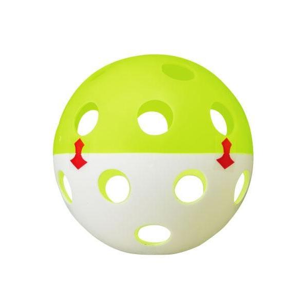 より遠くへ飛ばすために「バックスピン打法」をマスター。 生産国:台湾 素材・材質:PE 商品サイズ:φ92mm 重量:約38g 仕様:打撃ポイント(マーク)付き セット内容:オレンジ×ホワイト3個イエロー×ホワイト3個　※サプライヤー直送品　　