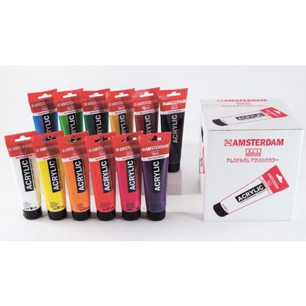 アムステルダムアクリリックカラーは、オランダの専門画材メーカー、ロイヤルターレンス社製のアクリル絵具です。 生産国:絵具:オランダ セット内容:120ml×12色セット【セット配色】105、275、276、396、369、568、572、6...