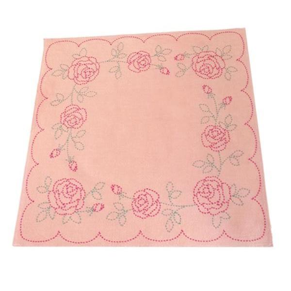 ローズの柄をあしらった上品なデザインの刺し子キットです。お部屋を彩るテーブルセンターにも使えるマチクロスです。 生産国:日本 素材・材質:布、刺し子糸:綿100%刺し子針:はがね 商品サイズ:約縦50cm×横50cm 仕様:図案プリント済み...