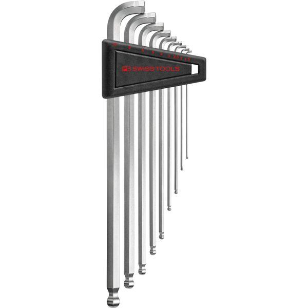 【商品名】 PB SWISS TOOLS ピービースイスツールズ 9本組 マルチアングルタイプ ボール付ロング六角棒レンチセット L型 ホルダー付 パッケージ入 2222.LH-10 【ジャンル・特徴】 PB SWISS TOOLS ピービ...