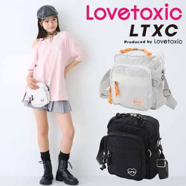 ラブトキシック バッグ 鞄 カバン ショルダーバッグ 軽量 刺繍 ハート ロゴ コンパクト シンプル ミニバッグ 女の子 レディース Lovetoxic