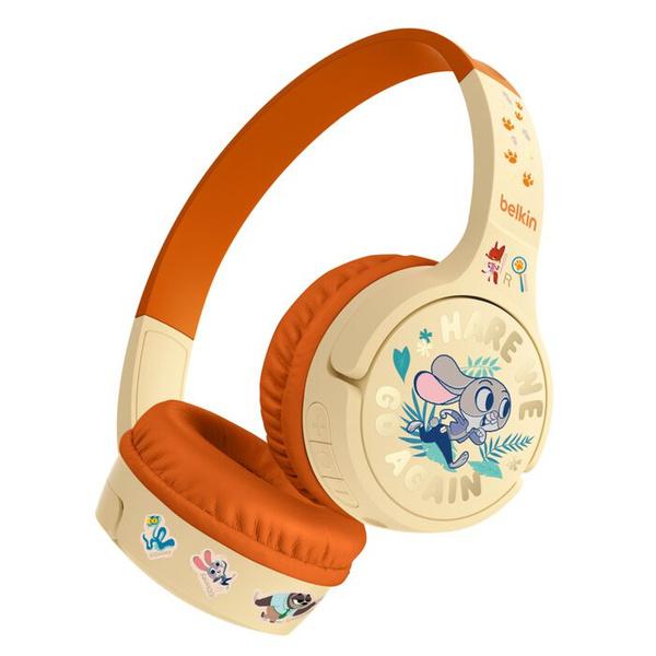 【発売日：2026年02月28日】AUD002qcOGV3-DY belkin AUD002qcOGV3 AUD002qcOGV3DY ベルキン SoundForm Mini 子供 ワイヤレスヘッドホン ズートピア