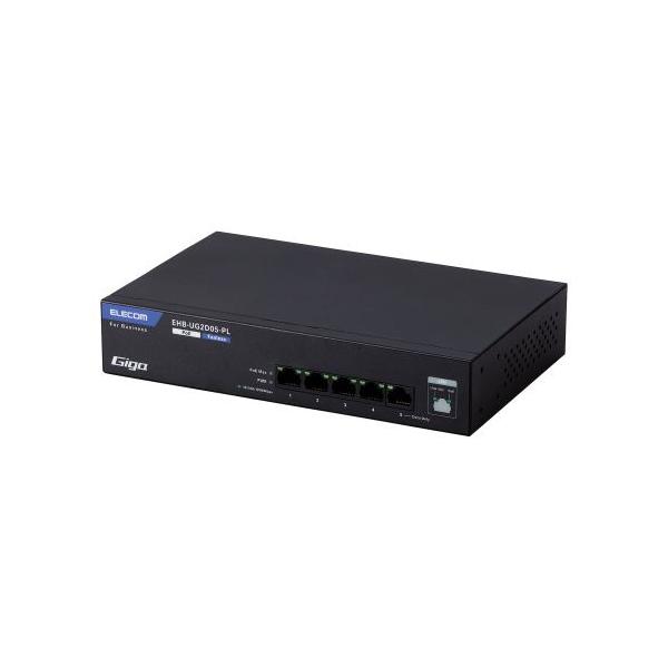 【発売日：2023年12月01日】EHB-UG2D05-PL ELECOM EHB-UG2D05 EHBUG2D05PL エレコム EHBUG2D05 法人向けスイッチングハブ アンマネージ Giga PoE 5ポート 3年保証