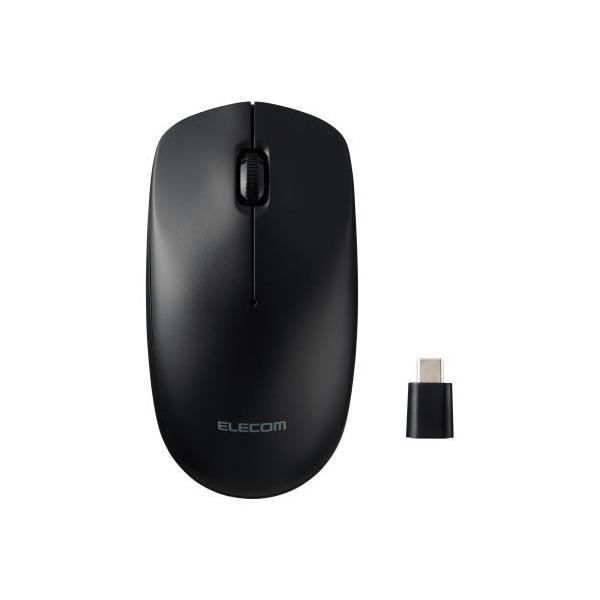 【発売日：2024年12月11日】M-LE10DRCBK ELECOM M-LE10DRC MLE10DRCBK エレコム MLE10DRC マウス 無線2.4GHz Type-Cプラグ Lサイズ 3ボタン 左右対称 ブラック