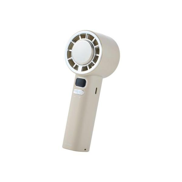 【発売日：2026年04月12日】FAN-U264BE ELECOM FANU264BE エレコム ハンディファン ナトリウムイオン電池 冷却プレート付 10段階調整 ストラップ付 USB Type-C充電 ベージュ
