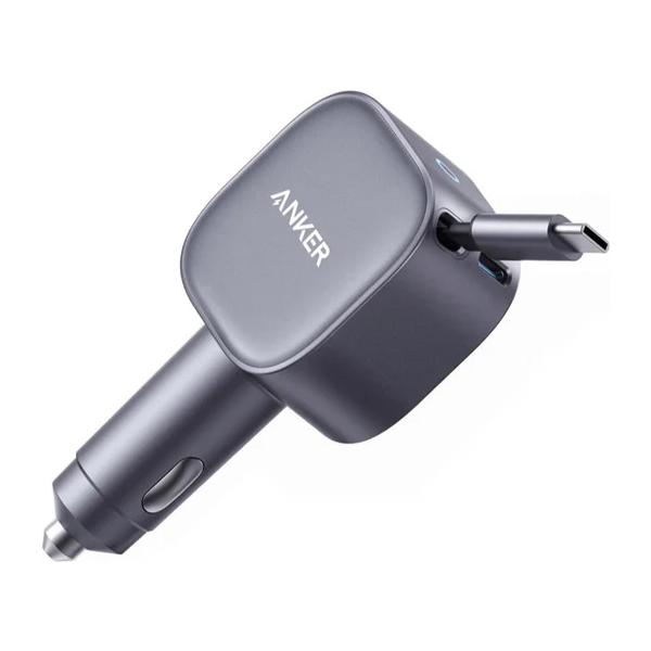 A2738NA2 アンカー・ジャパン A2738NA Anker アンカー ジャパン Nano Car Charger 75W 巻取り式 USB-Cケーブル グレー