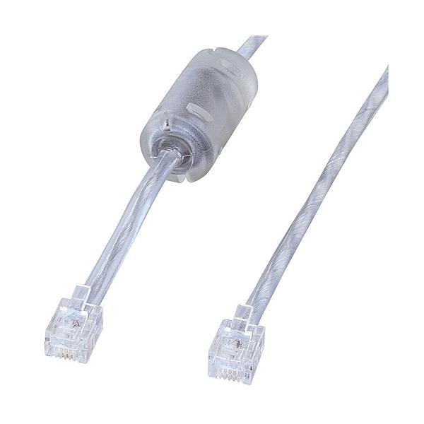 TEL-FST-3N2 サンワサプライ TEL-FST TELFST3N2 SANWA SUPPLY TELFST コア付シールドツイストモジュラーケーブル シルバー 3m