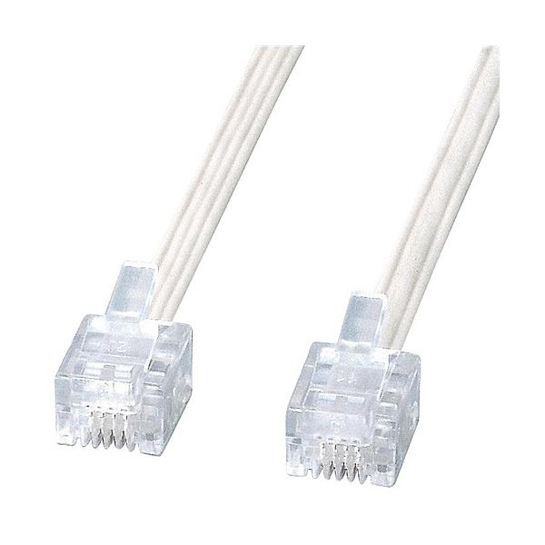 TEL-E4-3N2 サンワサプライ TEL-E4 TELE43N2 SANWA SUPPLY TELE4 エコロジー電話ケーブル ホワイト 3m