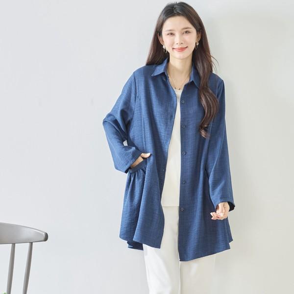 【お尻すっぽり隠れる！優秀シャツチュニック】細身のパンツを履きたいけど、腰回りが気になる…そんなお悩みを解決する、TRUBEのロング丈シャツです。【推しポイント】■安心の着丈80cmヒップから太ももにかけてしっかりカバーしてくれる長さ。これ...