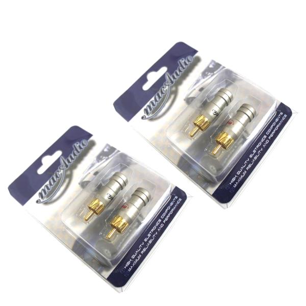 高品質 金メッキ RCAプラグ 4個セット赤×2黒×2合計4個標準規格サイズです。