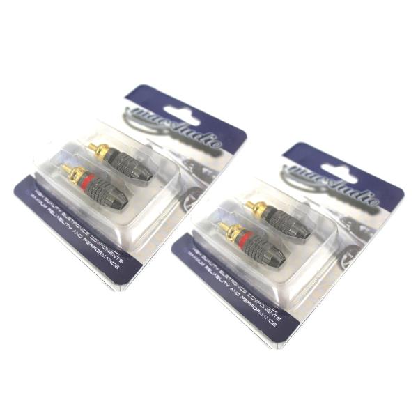 高品質 金メッキ RCAプラグ 4個セット赤×2黒×2合計4個標準規格サイズです。