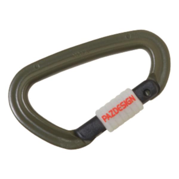 Pazdesign  ●カラー:カーキ ●サイズ:L ●全長:75mm ●素材:プラスチック、シリコン(ストッパー)|【パズデザイン/Pazdesign】錆びないオール樹脂製。暗いところで光る蓄光ロック。引張強度(縦方向)はM=200ニュー...