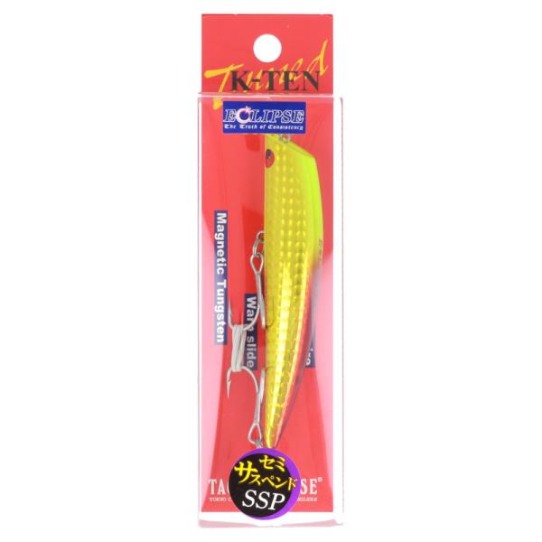 タックルハウス  ●カラー:#X105 サンライズチャート ●全長:90mm ●自重:12.5g ●タイプ:セミサスペンド ●フック:SP-MH#4 ●リング:#3  ●釣り方、フィールド:ソルトルアー（ショア） ●代表対象魚:スズキ（シー...