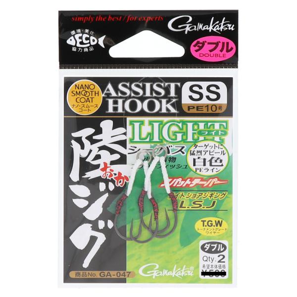 がまかつ  ●サイズ:SS ●サイズ（詳細）1:PE #10 ●入数:2組 ●品名コード:GA047  ●釣り方、フィールド:ソルトルアー（ショア） ●代表対象魚:スズキ（シーバス・鱸） ●代表対象魚（詳細）:小型青物 フラットフィッシュ|...