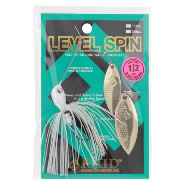 レイドジャパン  ●カラー:018.パールホワイト ●サイズ:1/2oz  ●自重（オンス）:1/2oz  ●代表対象魚:ブラックバス|【レイドジャパン/RAID JAPAN】LEVEL SPIN(レベルスピン)は、スピナーベイトとしての基...
