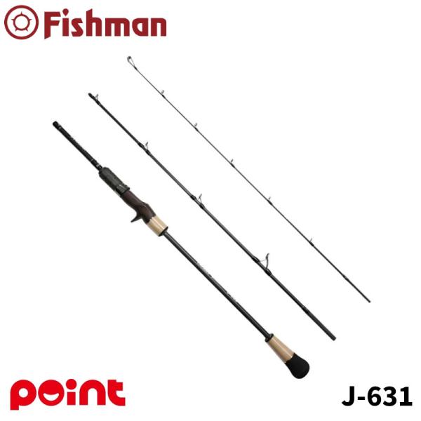 フィッシュマン  ●サイズ:J-631 ●全長:1.92M ●全長（フィート）:6.3 ●自重:130g ●継数:3ピース ●仕舞長さ:67.5cm ●ルアーウェイト1:80〜200g ●適合ライン1:PE0.8〜2.5号 ●グリップタイプ...