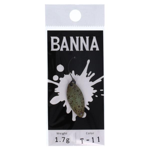 ●カラー:T-11油田 ●自重:1.7g ●フック:有 ●釣り方、フィールド:淡水ルアー ●代表対象魚:トラウト（鱒）|【ニュードロワー/New Drawer】狩野祐太プロデューススプーン第2弾。バンナは人間側の操作に機微に答えてくれる動き...