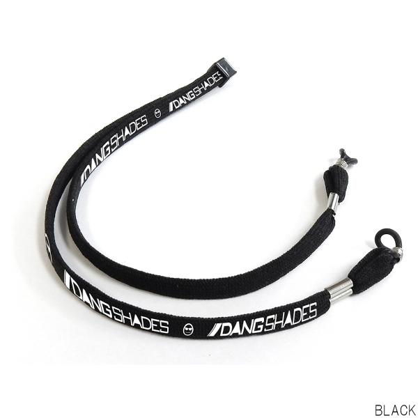 ダンシェイディーズ  品番 ●カラー:BLACK ●サイズ:(長さ)約300mm※アジャスター部からゴムリング部先端まで ●素材1:[紐部]ポリエステル、[ゴムリング部]EPDM、[金属部]ピュアアイアン、[アジャスター部]ABS樹脂 ●v...