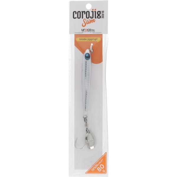 ウロコ（ｕｒｏｃｏ）  ■水深のあるポイントを攻略できるウエイト展開 ■大物対応の強化スプリットリング・太軸フック搭載 ■抜群の直進性能 ■引き抵抗の軽いスリムボディ ●カラー:001 ウロコシルバー ●サイズ:80g ●自重:80g ●フ...