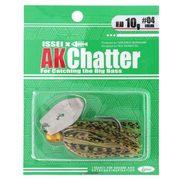 issei   ●カラー:#04 キンクロ ●自重:10g ●フック:#3/0 ●推奨スナップサイズ:#1 ●釣り方、フィールド:淡水ルアー ●代表対象魚:ブラックバス|【一誠/issei】ブレード保持機構を改良した『AKチャター』 リニュ...