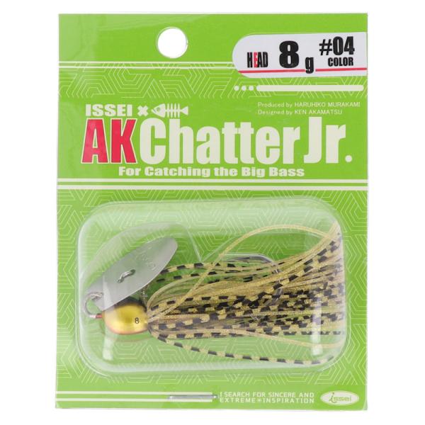 issei   ●カラー:#04 キンクロ ●自重:8g ●フック:#1/0 ●釣り方、フィールド:淡水ルアー ●代表対象魚:ブラックバス|【一誠/issei】ブレード保持機構を改良した『AKチャター』リニューアルVer.。AKチャターの強...