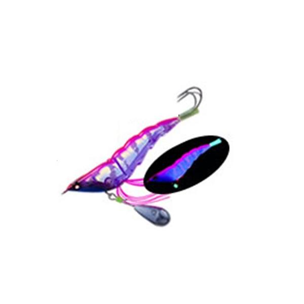 デュエル  GREB(ブドウエビ)紫外線に発色するケイムラボディ。アカエビと反対にシルエットでアピールするカラー。一番深場までアピールできるディープエリアスペシャル! タコやんフック大ダコからチビダコまで確実にフックする段差フック シュリン...