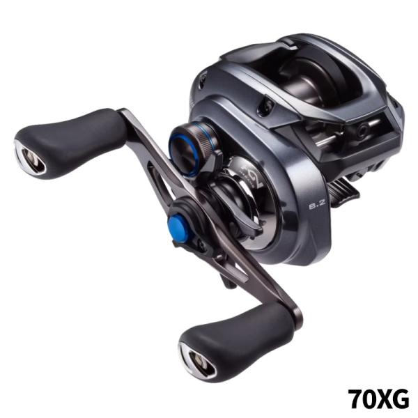 シマノ SLX  ●サイズ:70XG ●自重:200g ●ソルト対応／淡水専用:ソルト対応 ●ギヤ比:8.2 ●ベアリング数（本体）:6 ●ベアリング数（ローラー部）:1 ●ドラグ力:最大 5kg ●巻き手:右専用 ●糸巻量1:ナイロン 1...