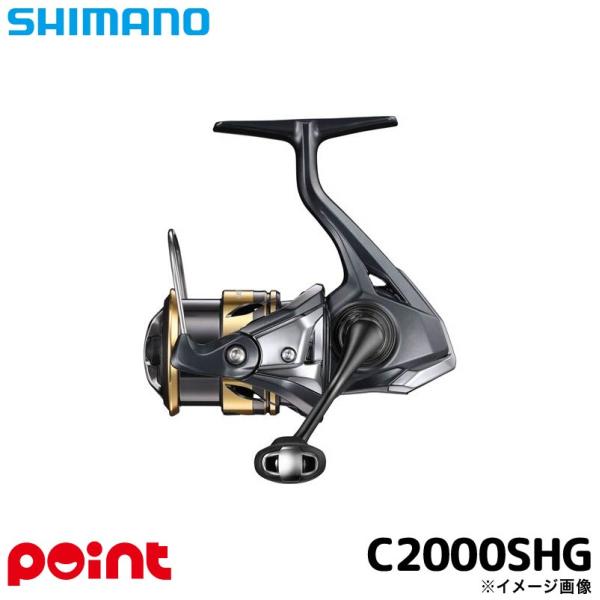 シマノ  ●サイズ:C2000SHG ●自重:180g ●ソルト対応／淡水専用:ソルト対応 ●ギヤ比:6.0 ●ベアリング数（本体）:5 ●ベアリング数（ローラー部）:1 ●ドラグ力:実用 2.0kg、最大 3.0kg ●糸巻量1:ナイロン...