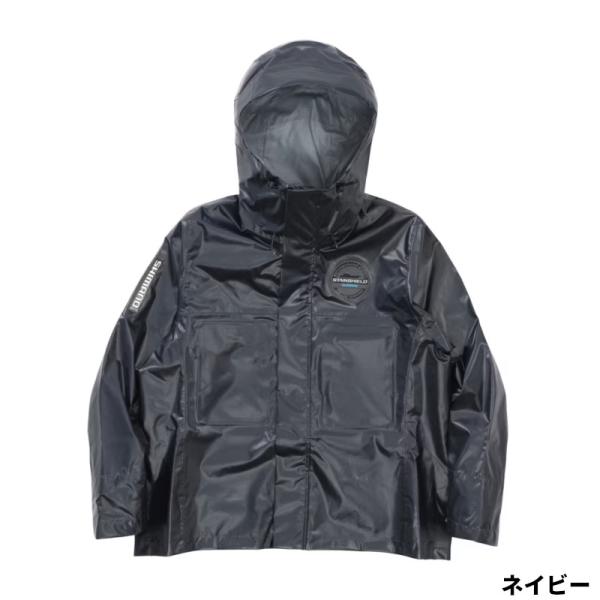 シマノ  ●カラー:ネイビー ●サイズ:2XL|PU、PVCといった従来の生地よりも汚れがつきにくい、汚れが落ちやすい、を実現した特殊生地、STAINSHIELDを採用しました。このSTAINSHIELDは、PVCの重さの約半分という軽量性...