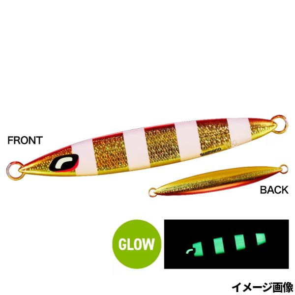 シマノ オシア  ●カラー:019 Sアカキンゼブラ ●サイズ:180g ●全長:135mm ●自重:180g ●釣り方、フィールド:ソルトルアー（オフショア）|目指したのは単にスローフォールするジグでは無く、その中に複数の「喰わせの要素」...