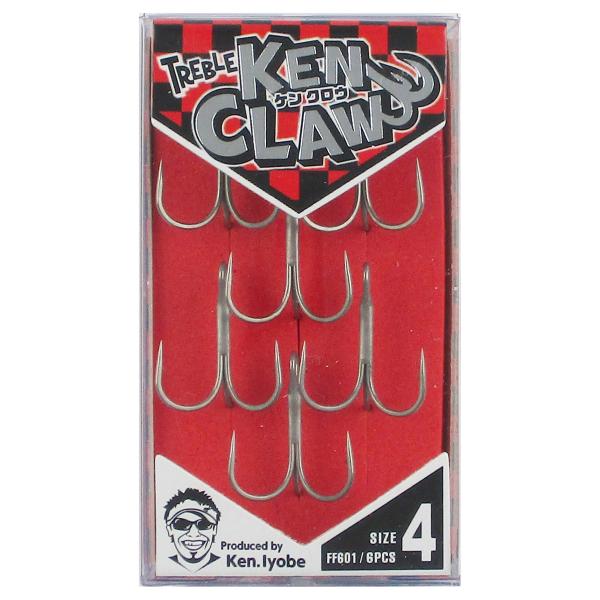 ハヤブサ　バス  ●サイズ:#4 ●入数:6本 ●釣り方、フィールド:淡水ルアー ●代表対象魚:ブラックバス|【ハヤブサ/HAYABUSA】イヨケン渾身のトレブルフック。伊豫部健の細部へのこだわりを形にした巻物特化型モデル。プラグの真下にく...