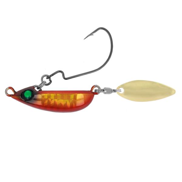 ファルケン R  ●カラー:オレキン ●サイズ:14g ●自重:14g ●フック:#1/0 ●ブレードカラー:ゴールド ●ブレードサイズ:25mm ●目玉サイズ:4.0mm ●釣り方、フィールド（詳細）:ソルトルアー ●代表対象魚（詳細）:...