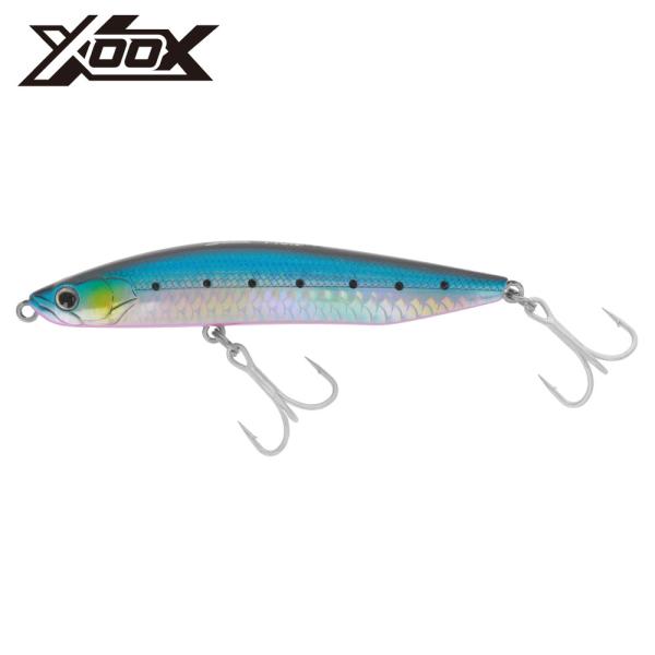XOOX  ●カラー:ブルピンイワシ ●サイズ:105 ●全長:105mm ●自重:25g ●フック:ファルケン R トリプルクロー #4 ●ブランド:XOOX ●釣り方、フィールド（詳細）:ソルトルアー ●代表対象魚:スズキ（シーバス・鱸...