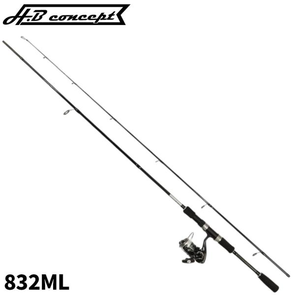H.B コンセプト  ●サイズ:832ML ●全長:251cm ●自重:152g ●継数:2本 ●仕舞長さ:129cm ●先径（外径）:1.9mm ●エギサイズ:2.5-3.5号 ●適合ライン1:PE 0.6-1.0号 ●グリップタイプ:ス...