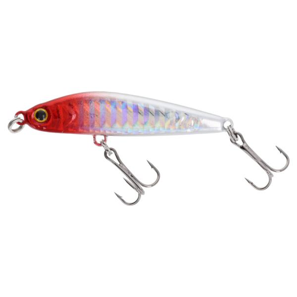 ●カラー:レッドヘッド ●全長:55mm ●自重:22g ●フック:トリプル #8 ●釣り方、フィールド（詳細）:ソルトルアー ●代表対象魚:スズキ（シーバス・鱸） ●代表対象魚（詳細）:ヒラメ タチウオ キジハタ カサゴ|メタルジグの様に...