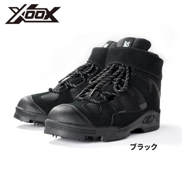 XOOX  ・足首部には伸縮性に優れたネオプレン製ベルトを使用することで、ホールド感が向上。 ・サイドにはファスナー(YKK製)を配置し、脱ぎ履きしやすい。 ・アッパー部には撥水加工生地を使用。 ・ベロ部にはマチ、ファスナー部にはフラップを...