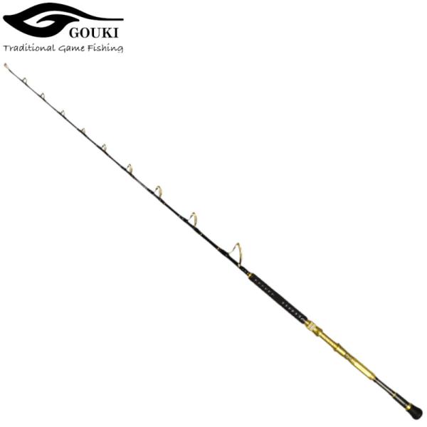 剛樹  EVAグリップ/アルミリールシート ●セット商品/付属品：竿袋、保証書 ●カラー:GD/B ●サイズ:SR165 ●全長:1.65M ●形態:ワンピース ●継数:1本 ●オモリ負荷:300号 ●適合ライン1:40号|【剛樹/GOUK...