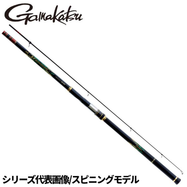 がまかつ  【注意事項】モーメント=標準自重(kg)×竿尻から重心までの長さ(cm) ●セット商品/付属品：竿袋 ●サイズ:4.5号 5.3m ●全長:5.3M ●自重:415g ●形態:振出 ●継数:5本 ●仕舞長さ:125.5cm ●先...