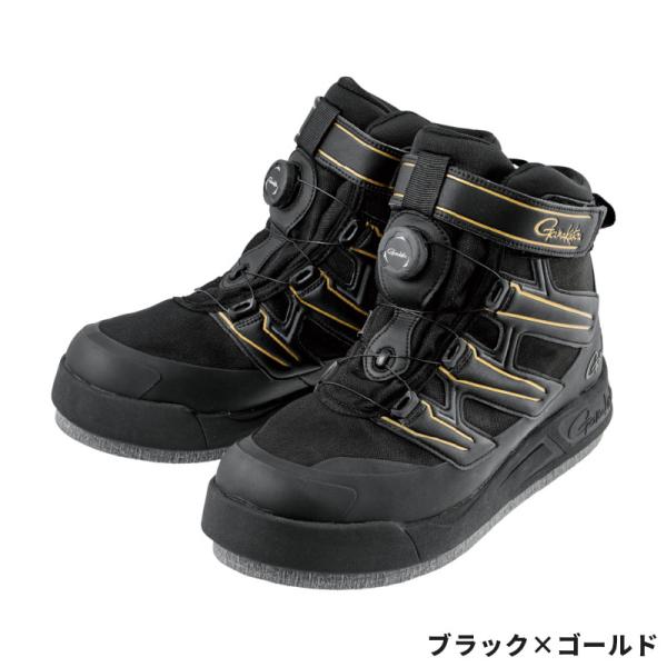 がまかつ  ●素早い着脱とフィット感の調整が可能なSPINONアルティメイトレイシングシステムを搭載。 ●ワイヤーによりシューズ全体を包み込むように均等に締め付け、高いフィット感を実現。磯場などで長時間着用してもワイヤーの効果で足の動きにフ...