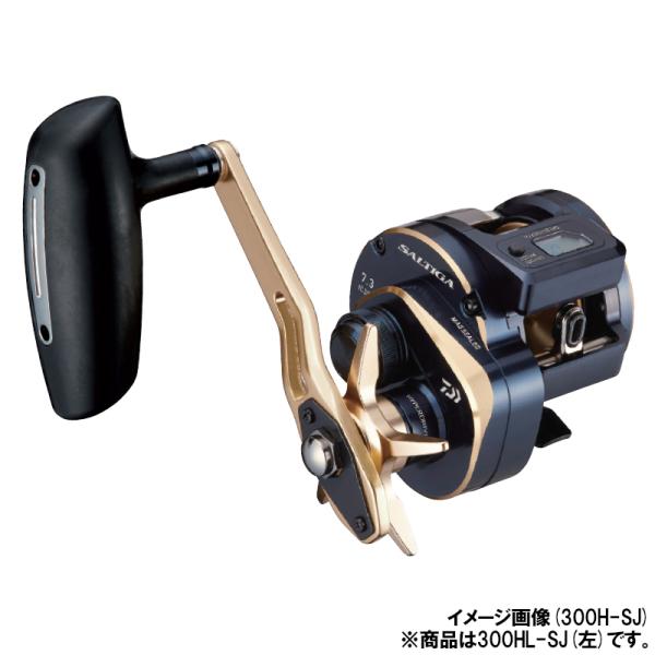 ダイワ ソルティガ  300サイズはLJや近海ジギング、中深海スロージギングにおいて威力を発揮する。 ●サイズ:300 ●自重:405g ●ソルト対応／淡水専用:ソルト対応 ●ギヤ比:7.3 ●ドラグ力:実用 10kg ●巻上長（ハンドル1...