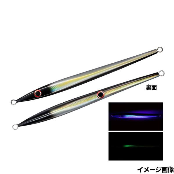ダイワ ソルティガ  ●カラー:ケイムラグローブラックオイリー ●サイズ:220 ●全長:240mm ●自重:220g ●釣り方、フィールド:ソルトルアー（オフショア） ●代表対象魚:ヒラマサ・カンパチ|対ヒラマサ攻略スリムロングジグ。九州...
