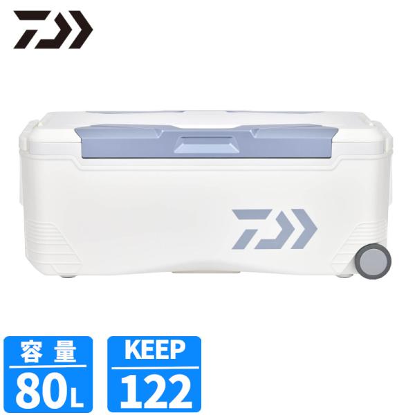 ダイワ  ロングボディで大型青物もスッポリ収容可能。 高保冷の5面真空モデルから軽量スチロールモデルまで選べる保冷力。 ・大型静音キャスターで持ち運び楽々 ・座れる頑丈マッスルボディ ・開閉便利なリフトアップオープンシステム ・運搬時に上フ...
